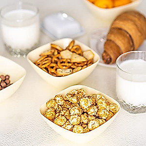 ARNO Serving Bowls Plastic Set of 6,12 OZ Stackable Salad Cereal Soup Snack Fruit Unbreakable BPA Free