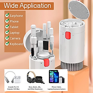 Cleaner Kit for Airpods, Earbuds Cleaning kit for Airpods Pro 1 2 3, Phone Cleaner kit with Brush for Bluetooth Earbuds Cleaner, Wireless Earphones,iPhone,Laptop, Camera (Pro White)