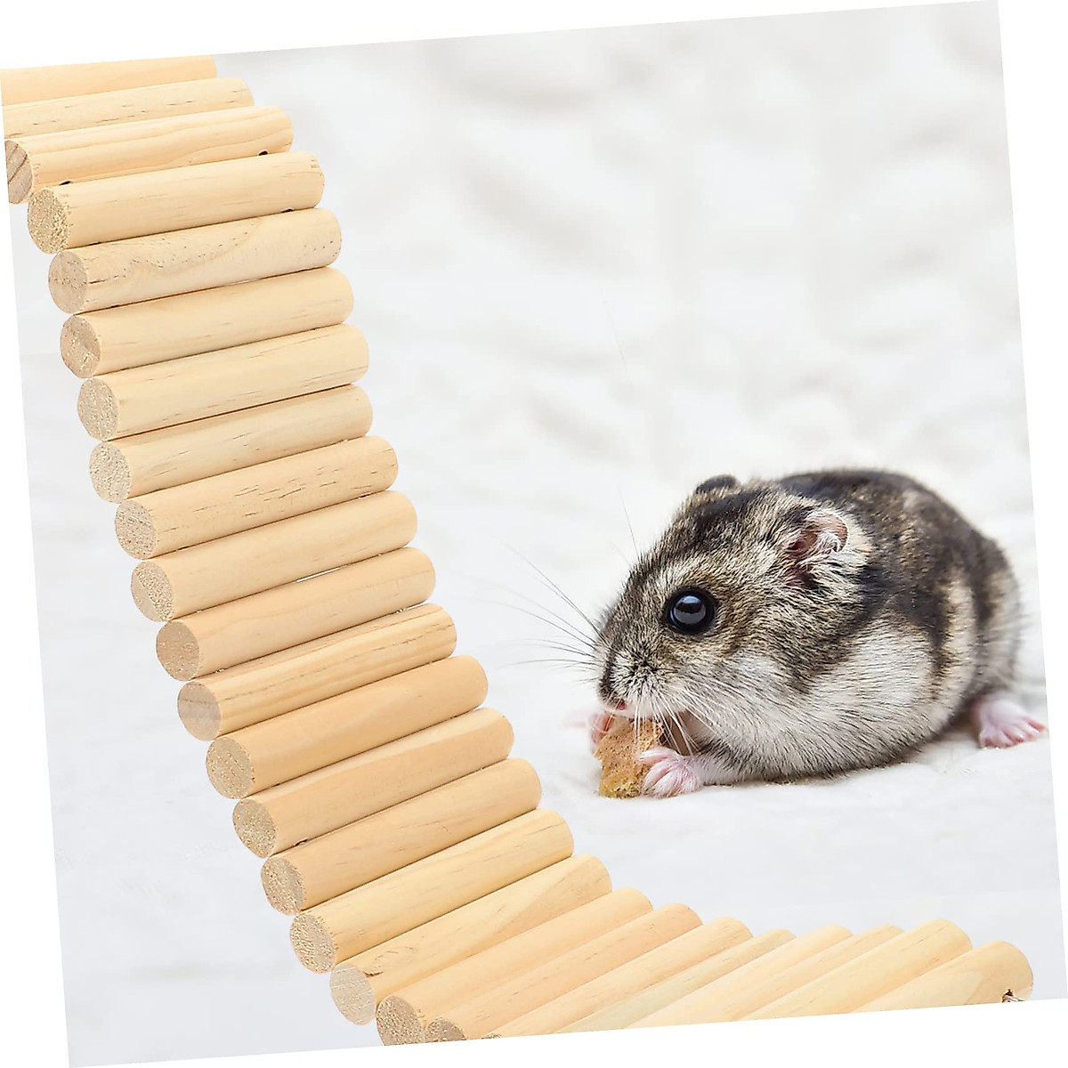 FUOYLOO Ladder Fence Wooden Suspension Bridge Guinea Pig Wooden Rat Bendable Ladder Hamster Wooden Ladder Climbing Ladder Climbing Toys Hedgehog Separating Fence Small Animals Ornaments