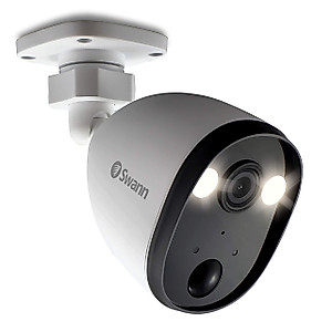 Swann Powered Wi-Fi 1080p Full HD Indoor & Outdoor Waterproof Security Camera With Spotlight, Color Night Vision, 2-way Talk, Heat, Motion & Person Detection, Free Cloud & Local Recording