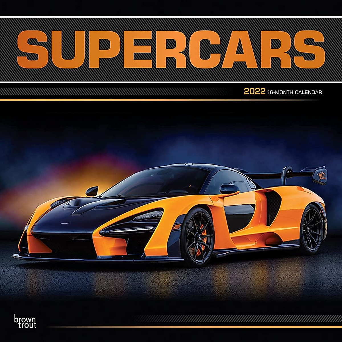 Supercars 2022 12 x 12 Inch Monthly Square Wall Calendar, Automobiles Luxury Prestige Hypercars