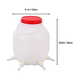 Tofficu Milk Feed Bucket Lamb Feeding Milk Bucket with Nipples Goat Sheep Calf Feeding Bucket 8L Animal Feeding Pot for Farm Lambs Piglets Dog Lamb Milk Bucket