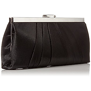 Jessica McClintock Blaire Satin Frame Evening Clutch, Black