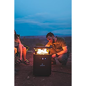 UKIAH The Note Plus - Deluxe Portable Gas Fire Pit with Patented 2.0 Beat to Music Sound System, Black (TK-1053-NP)
