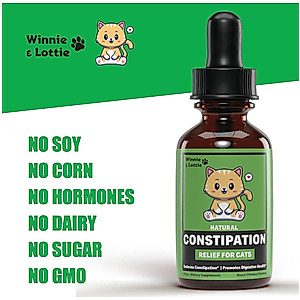 Constipation Relief for Cat | Cat Constipation Relief | Cat Laxative | Cat Laxative Constipation Relief | Constipation Relief for Cats | Cat Stool Softener | 1 fl oz | Chicken Flavor