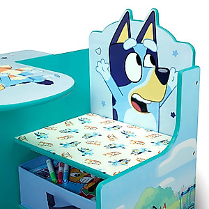 Delta Children Bluey Chair Desk with Storage Bin - Greenguard Gold Certified, Blue