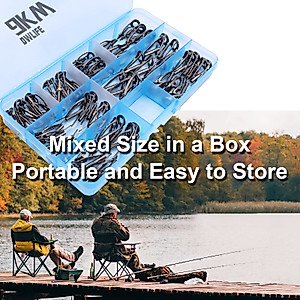 9KM DWLIFE Fishing Rod Tip Guide Repair Kit Pole Replacement Stainless Steel Ceramic Ring Saltwater Freshwater Mixed Size in a Box(40pcs)