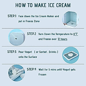 FineMade Instant Rolled Ice Cream Maker Sorbet Gelato Soft Serve Slushy Frozen Yogurt Ice Cream Machine