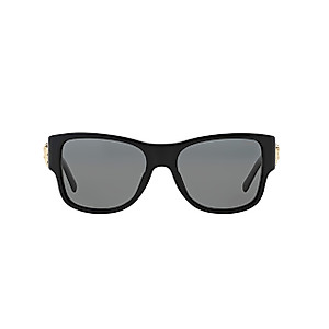 Versace Man Sunglasses Black Frame, Dark Grey - Polarized Lenses, 58MM