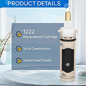 1222 Replacement Cartridge Kit for Moen One-Handle Posi Temp Faucets,Replacement Compatible with Moen Tub Shower,Durable Brass(Silicone Oil Included,Retainer Clip,Installation Instructions)-2PCS