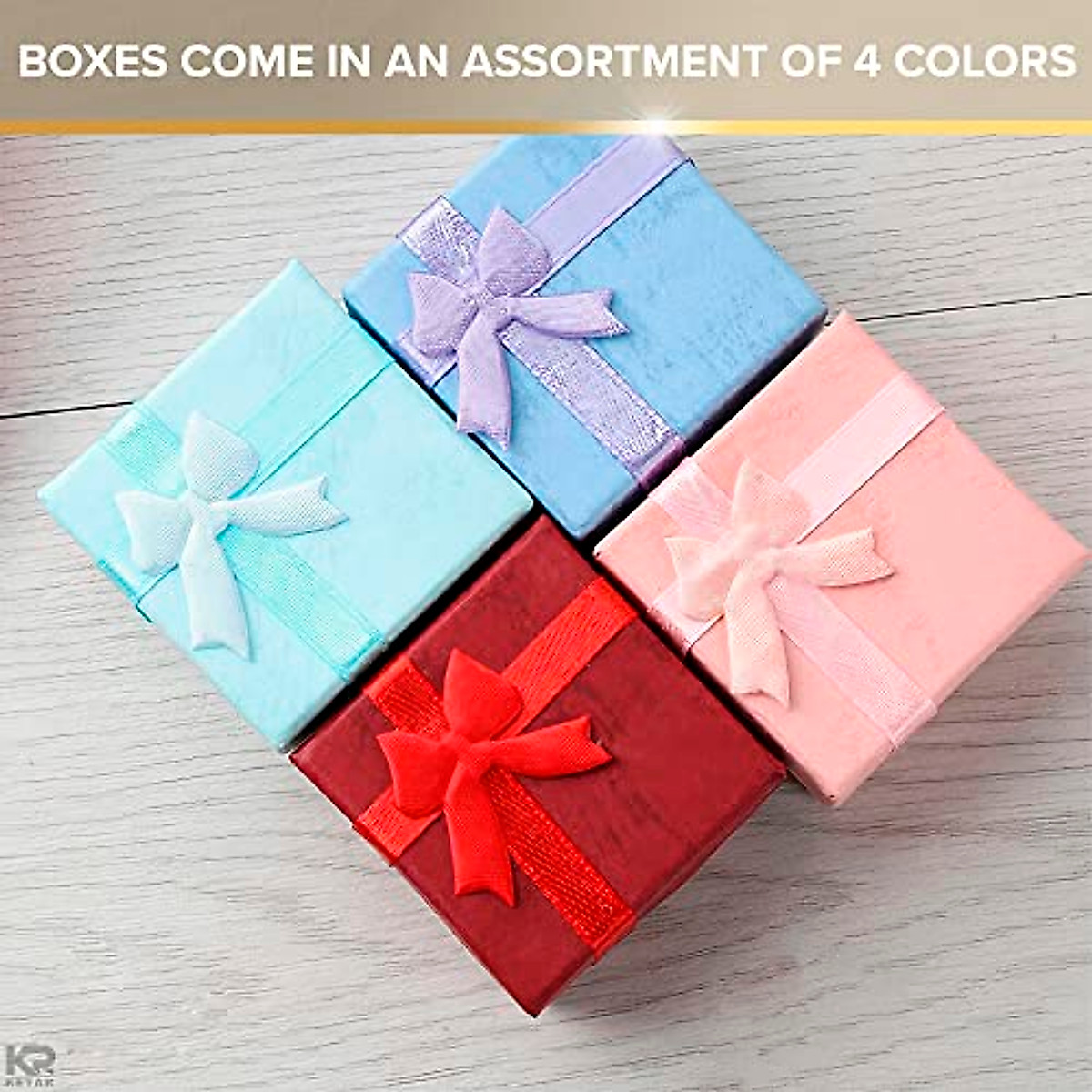 24Pcs Small Gift Boxes for Jewelry - Hard Cardboard Boxes Ring Box for Proposal Earring Boxes Necklace Gift Boxes for Jewelry Organizer Box - Ring Boxes for Wedding Valentines Gift Boxes for Presents