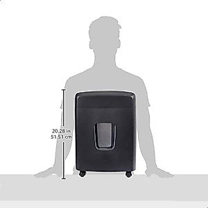 Amazon Basics 18 Sheet Cross Cut Paper, CD, and Credit Card Shredder, Black