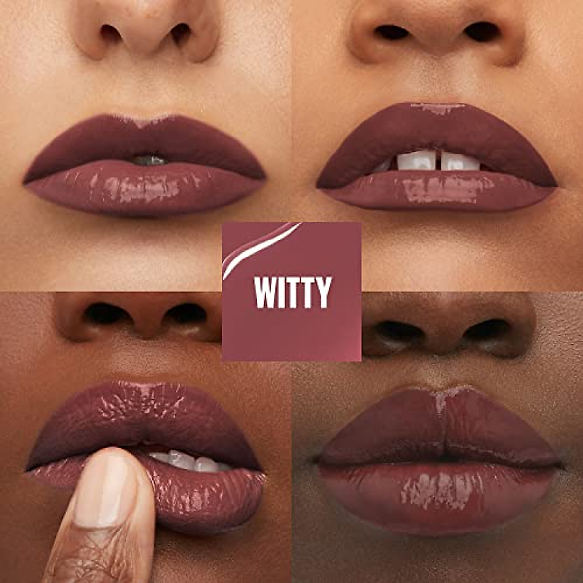 Maybelline Super Stay Vinyl Ink Longwear No-Budge Liquid Lipcolor, Highly Pigmented Color and Instant Shine, Witty, Mauve Nude Lipstick, 0.14 fl oz, 1 Count