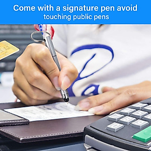 Outus 8 Pieces Stylus Pen Keychain Portable Touch Screen Capacitive Stylus, 3-in-1 Integrated Key Chain Stylus Pens for Tablets and Cell Phones