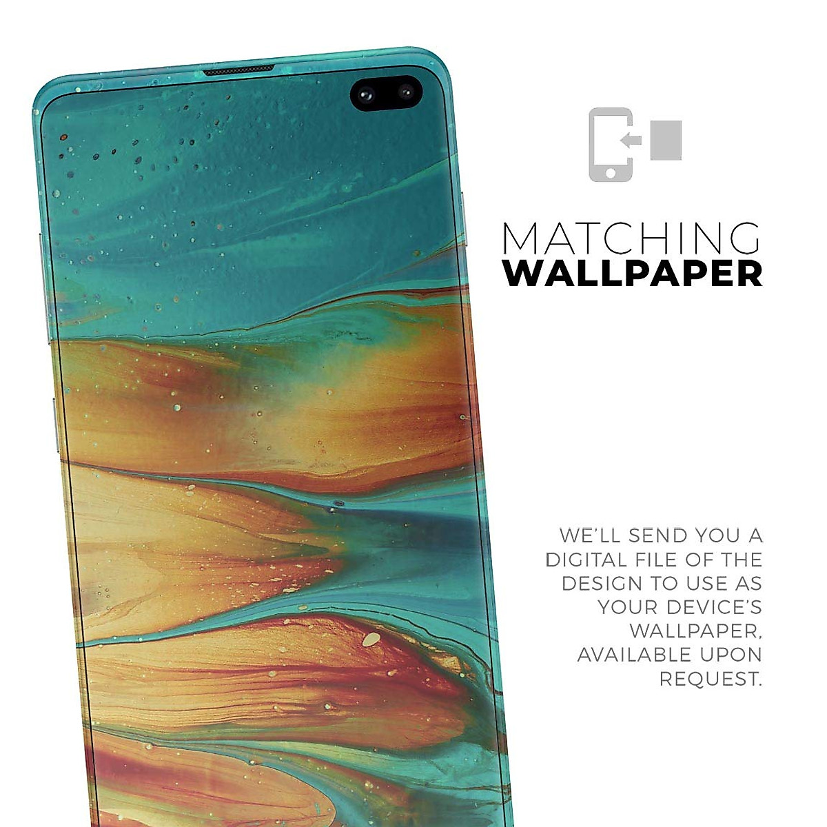 DesignSkinz Liquid Abstract Paint V60 Protective Vinyl Decal Wrap Skin Cover Compatible with The Samsung Galaxy S20 (Screen Trim & Back Glass Skin)