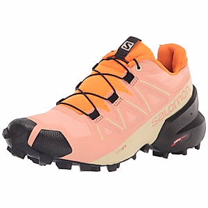 Salomon Speedcross 5 Trail Running Shoes for Women, Blooming Dahlia/Black/Vibrant Orange, 10.5