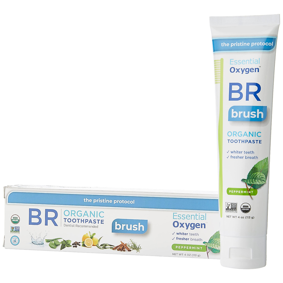 Essential Oxygen BR Organic Toothpaste Peppermint 4 oz