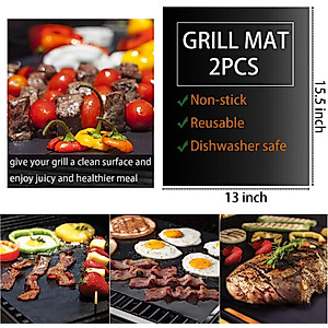Personalized 34pc BBQ Grill Accessories Set with Thermometer - Father's Day Gift - Personalized Heavy Duty Stainless Steel Grill Set in Case - House Warming Gift