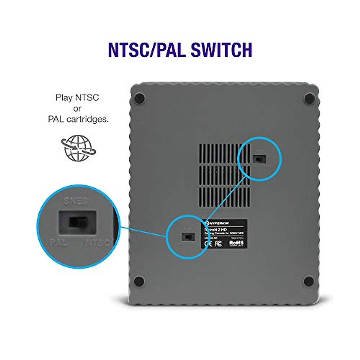 Hyperkin RetroN 2 HD Gaming Console for NES/Super NES/Super Famicom (Gray)