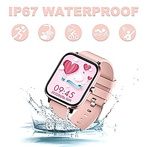 Smart Watch for Women(Answer/Calls) Fitness Tracher Smart Watch for Android and iPhone Compatible, Blood Oxygen Heart Rate Sleep Monitor Step, 1.7'' Full Touch TFT Screen Activity Tracker for Women