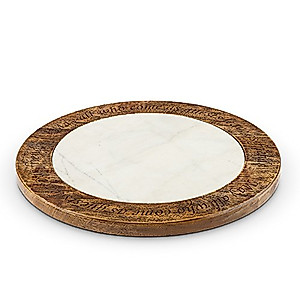 GG Marble Lazy Susan Other Decor, 18InL x 18InW x 1.75InH, Multicolor
