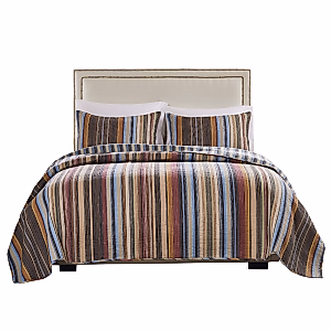 Greenland Home Barefoot Bungalow Durango Quilt Set, Full/Queen, Natural,GL-1603NMSQ, 3-Piece