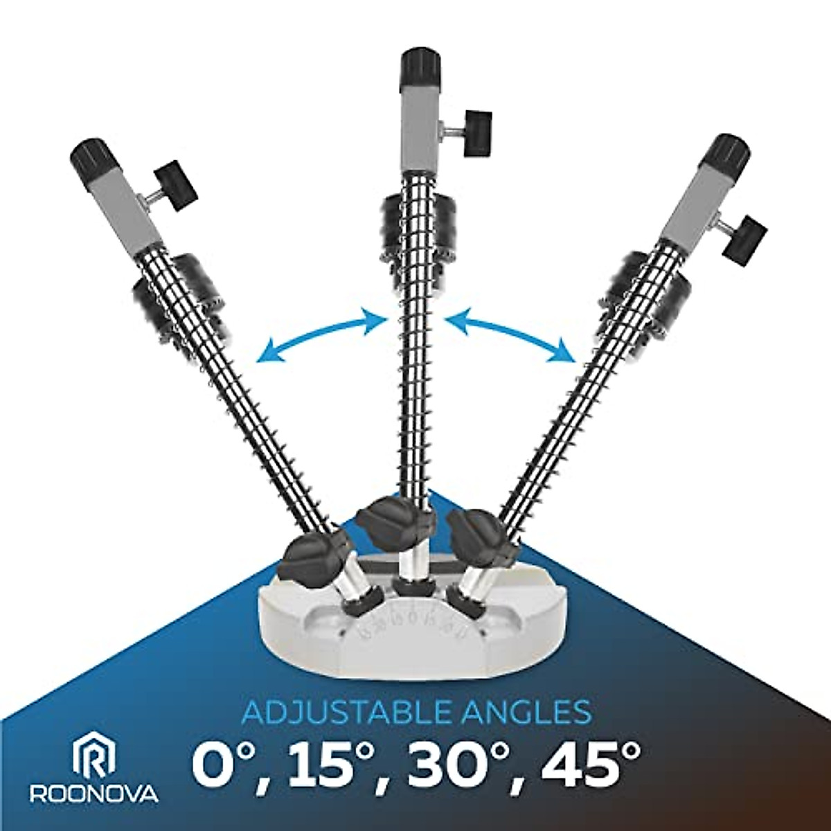 ROONOVA: Angle Drill Guide | Portable Drill Press Stand | Strong Aluminum Alloy | Multi-Angle Adjustable Drill Press Guide with Chuck | Portable & Lightweight | Complete with Credit Card Tool