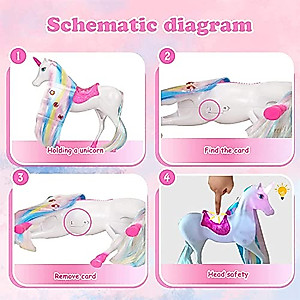 Magic Light Unicorn & Princess Doll, Unicorn Toys for Girls 3+, Unicorn Gifts for Christmas Birthday for Kids Aged 3 4 5 6 7 8