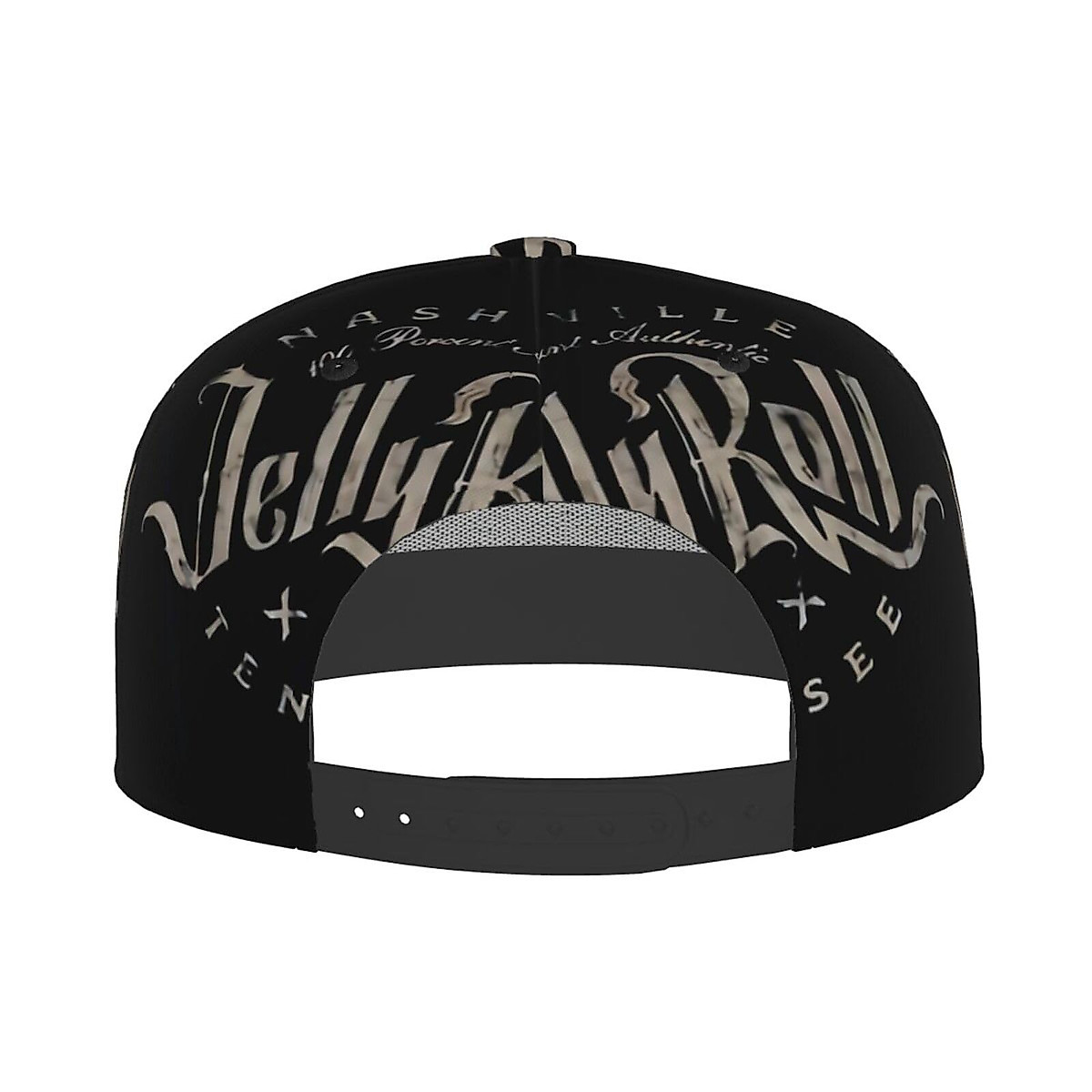 kingscom Jelly Singer Roll Hat Flat-Brimmed Baseball Cap Dad Ball Hat Snapback Hip Hop Cap for Men and Women Black