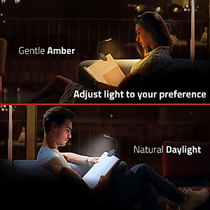 GearLight Rechargeable Book Light for Reading in Bed - Stocking Stuffers 2 Pack Adjustable LED Clip-on Reading Light for Books in Bed - Reading Lamp Book Accessories for Adults & Kids