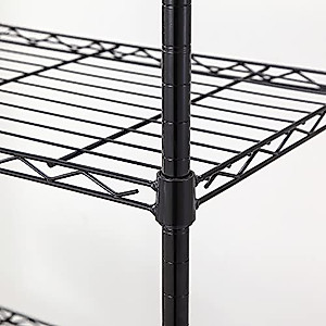 MZG Steel Heavy Duty 5-Tier Utility Shelving Unit Steel Organizer Wire Rack for Home,Kitchen,Office (24-in W x 14-in D x 63-in H)