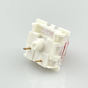 kutethy Gateron G Red Pro Switches Pre-lubed 3pin RGB SMD Linear for Gaming Mechanical Keyboard (72 Pcs, Red)