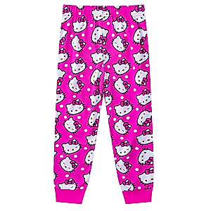 Hello Kitty Girls Long Sleeve T-Shirt and Jogger Sweatpant Set for Infant, Toddler, Little and Big Girls - Pink