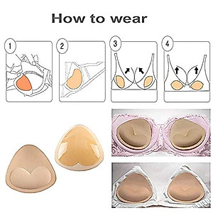 TopBine Bra Inserts Self-Adhesive Bra Pads Inserts Removable Silicone Breast Lift Sticky Cups (colorful)