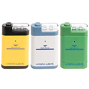 HydraLight (3 Pack Mini Emergency LED Flashlight Water Powered for Car Hiking Camping Accessories