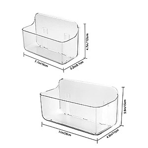 SANTREST 2 Pack Shower Caddy Drill-Free Sticky Shower Shelf Storage Basket for Shampoo & Toiletries, Kitchen Bathroom Bedroom Organizer