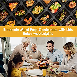 rouyar Disposable Bento Box Reusable Plastic Bento Lunch Box