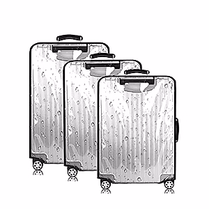 Feybaul 20/24/28 inch Set PVC Luggage Protector Covers,Clear Suitcase Cover Protector,20 Inch Transparent Luggage Protective Cover Case for Wheeled Suitcase