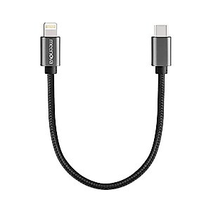 USB C DAC OTG Cable 0.5ft/15cm for iPhone13/iPad8/iPod Oxygen-free Copper Core, iOS15 to Type C Male Adaptor for Amplifier, Fiio BTR 5 Q3S BTR3K KA3, LT-LT1, qudelix 5k, HiBy FC3 5 FD3, HIDIZS S9 PRO