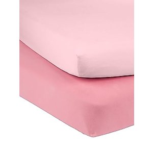 Simple Joys by Carter's Baby 2-Pack Cotton Crib Sheets, Pink/Blush, One Size