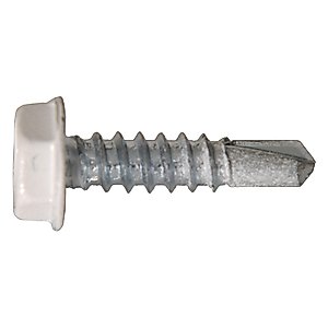 Hillman Hex Washer Head Self-Drilling Screw (#10 x 3/4" White Head)