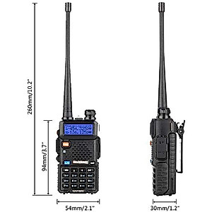 6 Pack Nicama Baofeng UV-5R Dual Band Two Way Radio, 144-148/420-450Mhz Walkie Talkie with 1800mAh Li-ion Battery