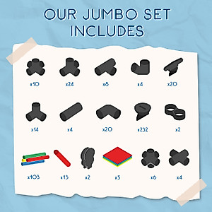 Kids Playground Set - Funphix Jumbo 467-Pc Construction Set with Toddler Slide, Indoor Climbing for Kids, & Jungle Gym - Multifunctional Kids Outdoor Playhouse for Indoor Sports & Outdoor Play Toys