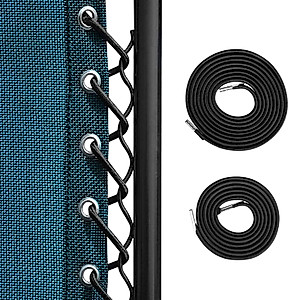 Keten Universal Replacement Cords for Zero Gravity Chair(4 Cords), Replacement Laces for Zero Gravity Chairs, Zero Gravity Recliner Repair Tool for Lounge Chair, Bungee Chair(Black)