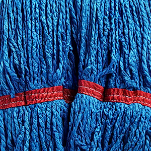 Carlisle FoodService Products CFS 36942014 Loop End Microfiber Mop, 12" H, 5" W, 20" L, Microfiber, Medium, Blue (Pack of 12)