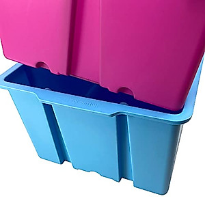EAI Education Heavy-Duty Bins for Classroom, Office and Home, No Sharp Edges, Stackable, 14 3/8" L 11 1/2" W 7 1/2" H, Assorted Colors, Set of 6