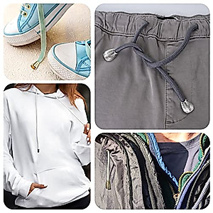 uxcell 20Pcs Metal Bell Stopper, 3mm Conical Cord Ends Lock Rope Fastener End Stopper for Drawstring Lanyard Backpack Bag DIY, Silver