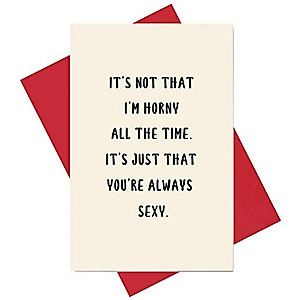 Sexy Card, Funny Anniversary Card, Birthday Card, Naughty Valentine's Day Card for Him or Her