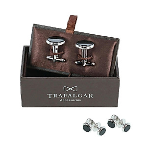Sutton Genuine Onyx Formal Set (Cufflinks & Tuxedo Studs)