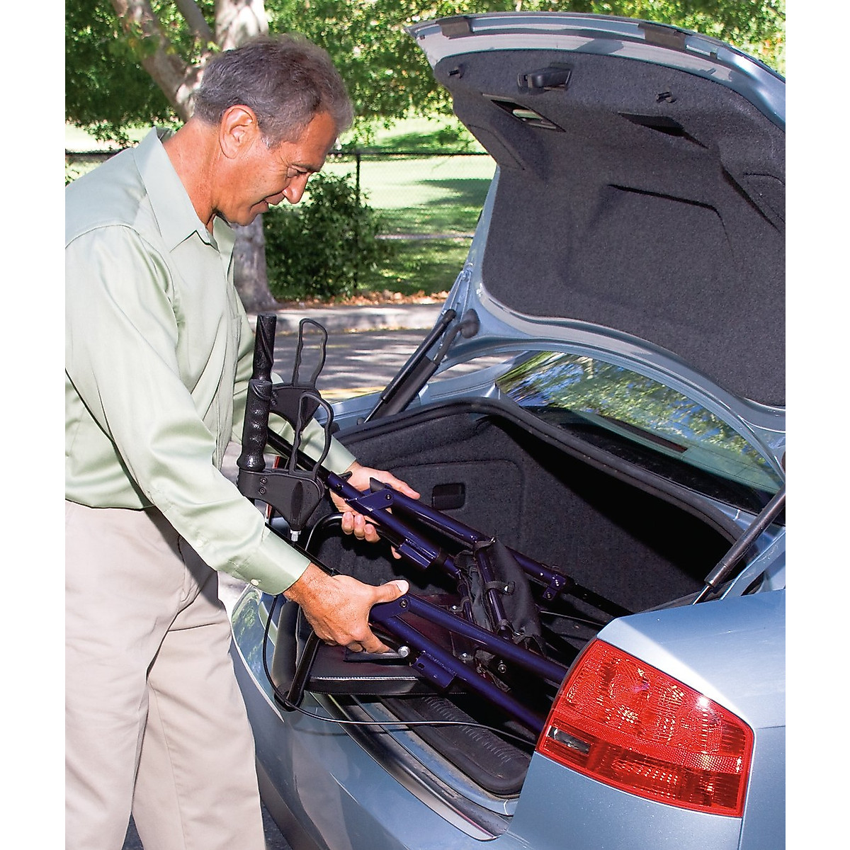 Carex Step 'N Rest Aluminum Rollator Walker With Seat - Rolling Walker For Seniors With Back Support, 6 Inch Wheels, 250lbs Support, Lightweight